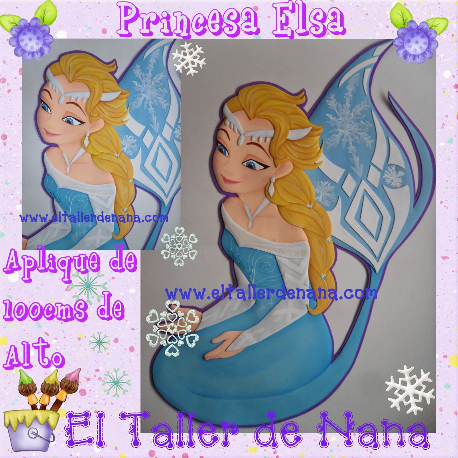 Princesa Elsa en Foami - Película Frozen de Disney - El Taller de Nana