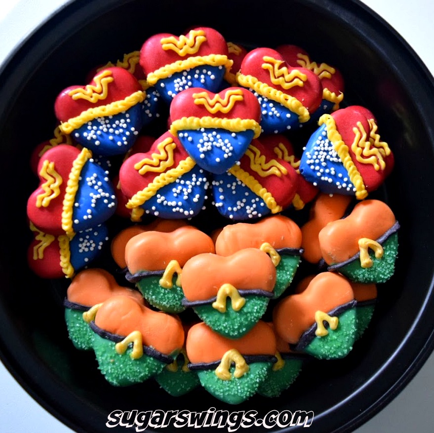 Sugar Swings! Serve Some: Wonder Woman & Aquaman Candy Hearts