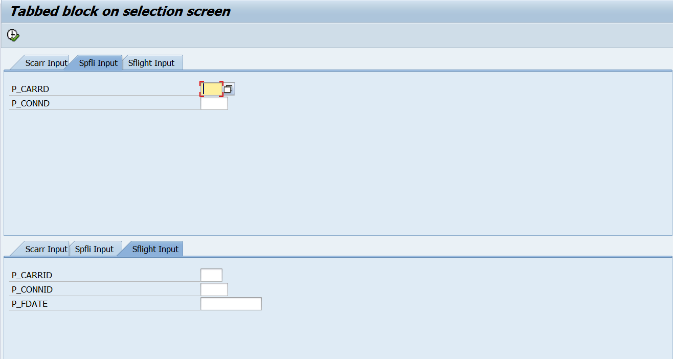 TECHSAP : Tabbed Block at Selection-screen