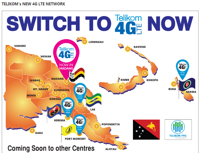 TelikomPNG's High Speed 4G internet covers major centers in PNG - Tech ...
