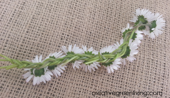 How to Make a Daisy Chain Flower Crown - Creative Green Living