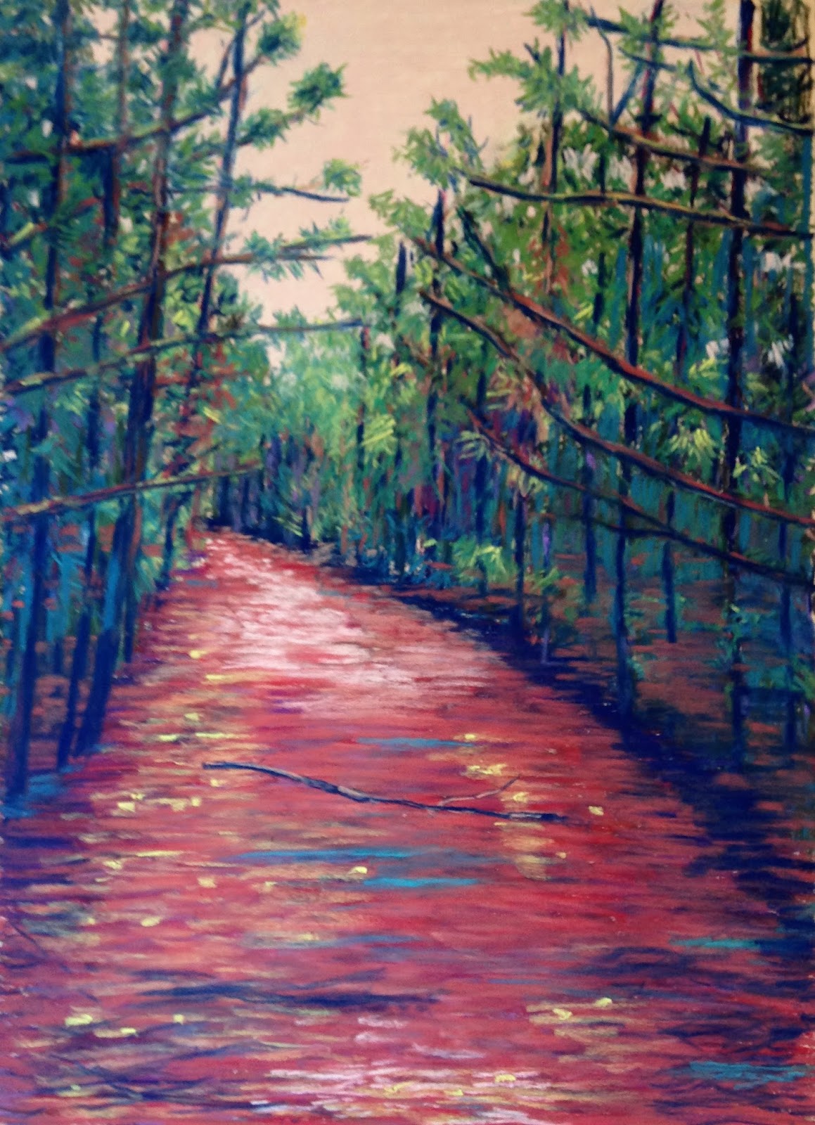 Sprouting Wings : Pastel Mark Making