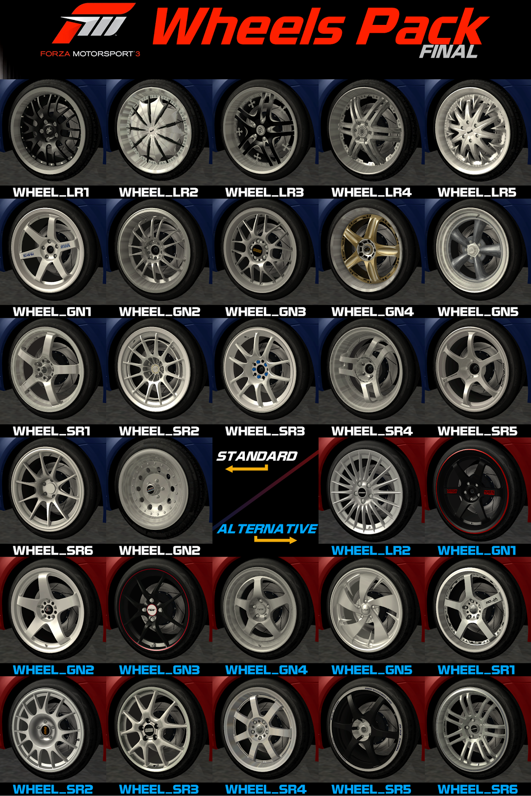 Forza Motorsport 3 Wheels Pack | Klumb3r