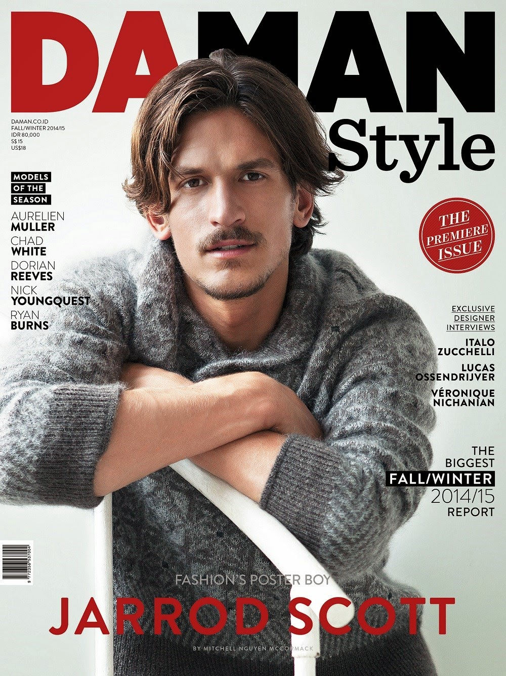 Jarrod Scott para DaMan Magazine Style Issue Fall/Winter 2014