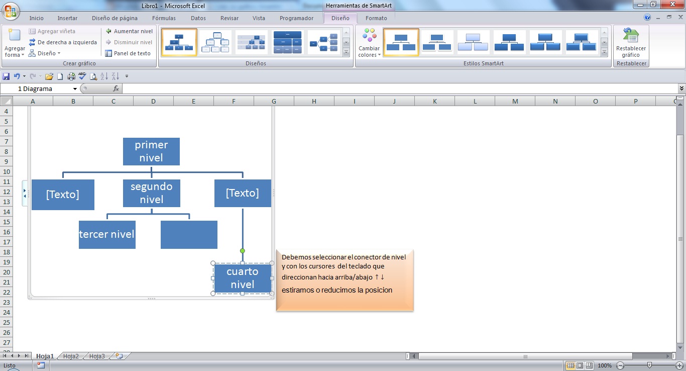 Blogfolio de Gisela Gaitan: Crear un Gráfico con SmartArt en Excel 2007