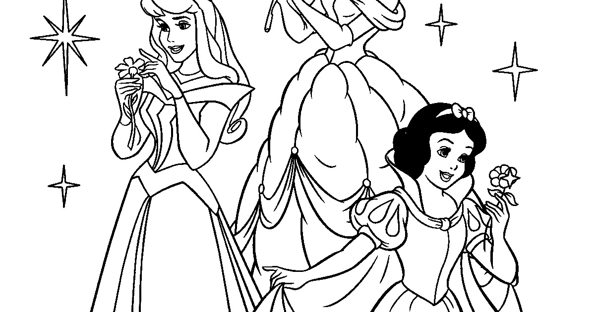 Principesse Disney da stampare e colorare