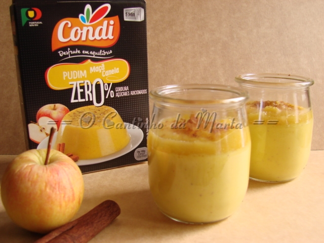 O Cantinho da Marta: Pudim Zero% Maçã Canela - Condi