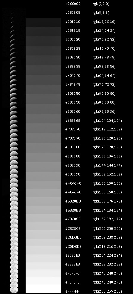 La Escala de Grises y Los Rayos Lunares