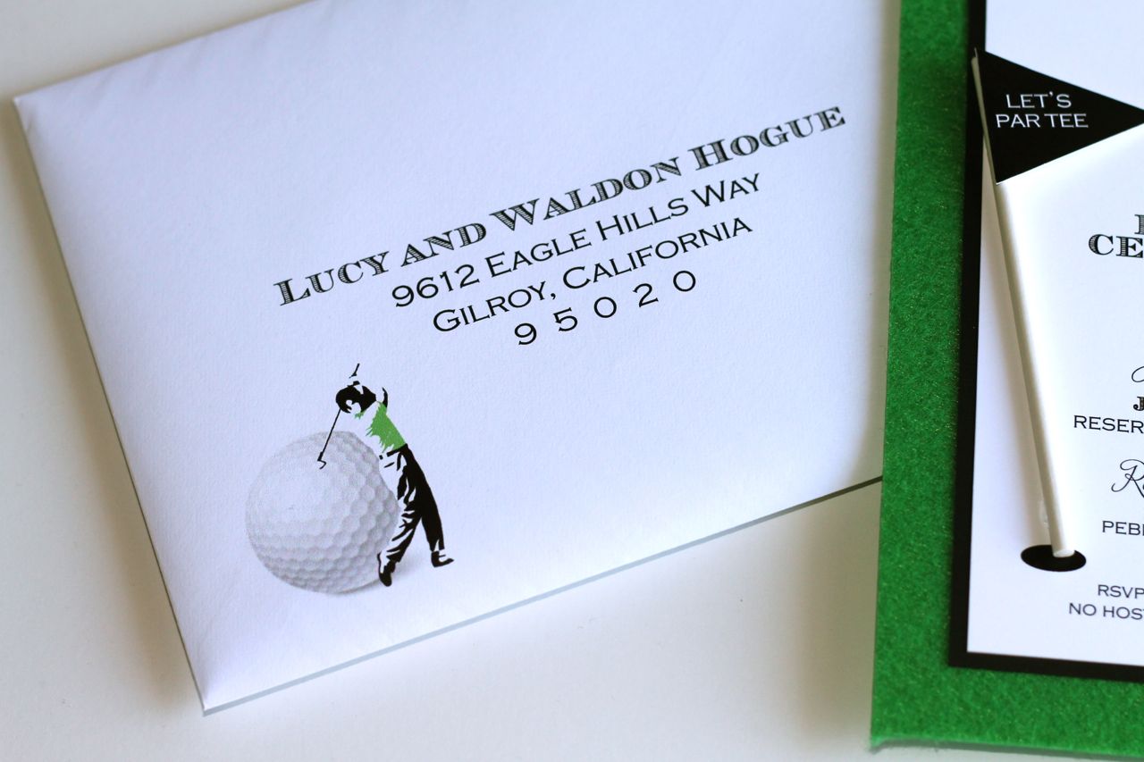 40th Birthday Golf Themed Invitations - Embellished Paperie LLC
