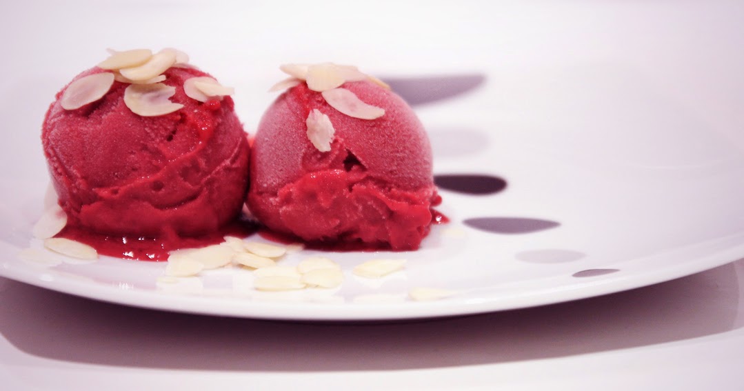 Sorbet au poivron et à la framboise