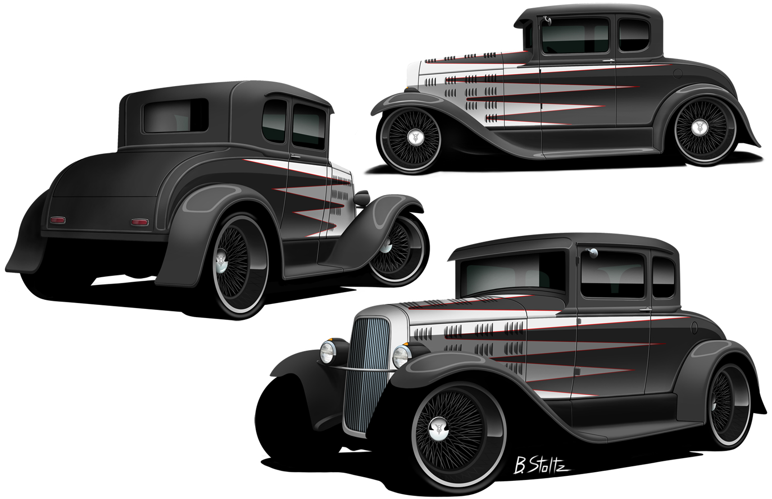 keep calm and draw stuff: 30' Model A Hot Rod