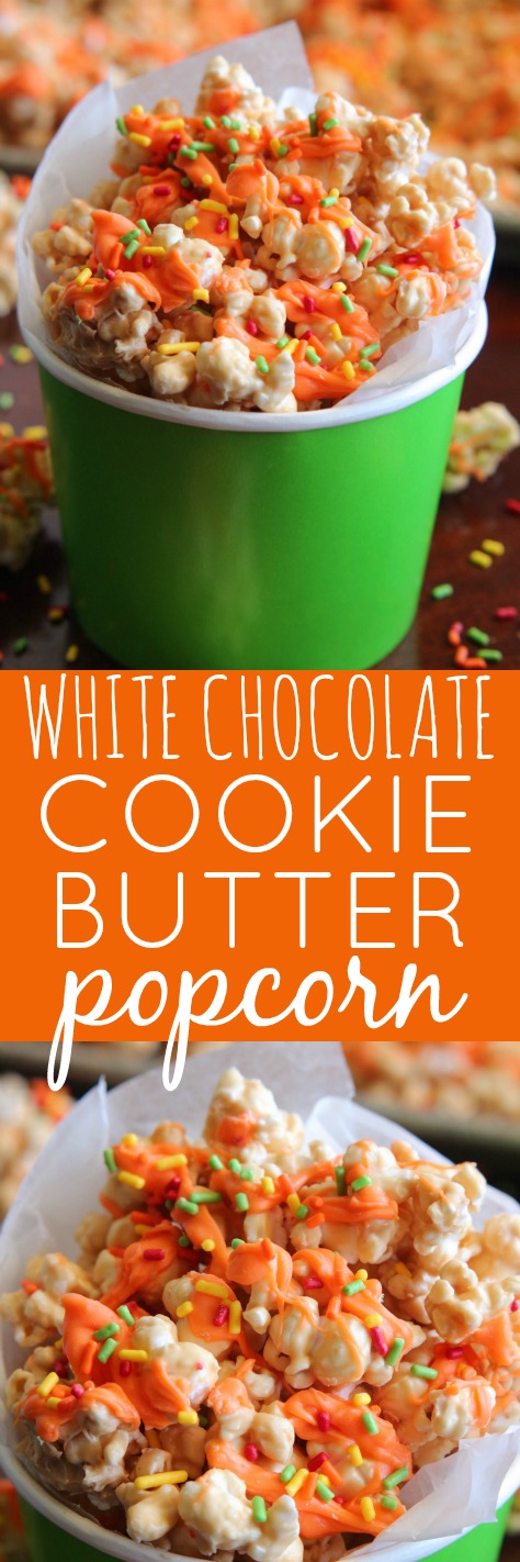 Eat Cake For Dinner: White Chocolate Cookie Butter Popcorn