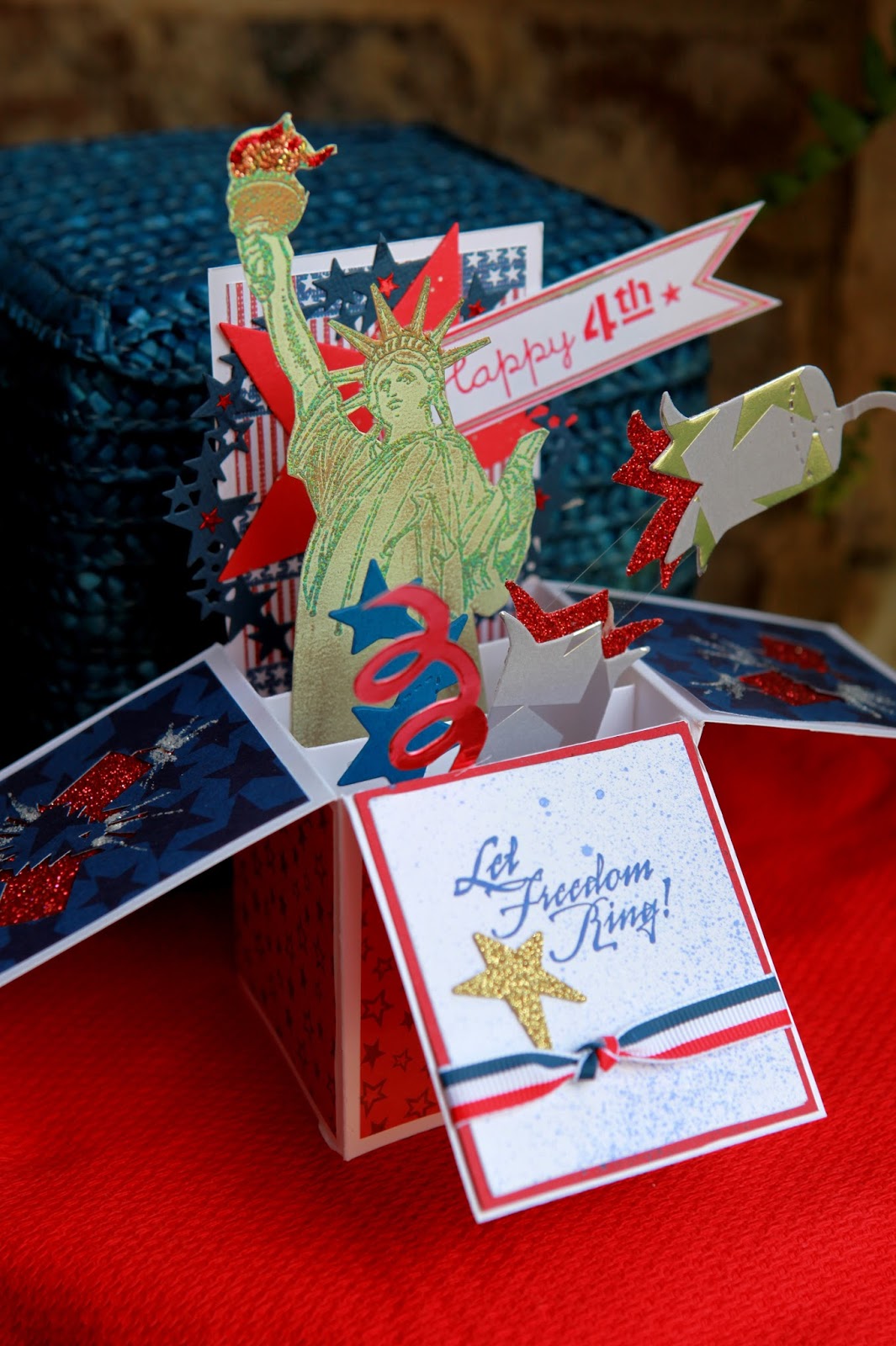 Today's Creations: Handmade Patriotic cards for Fourth of July with Fun ...