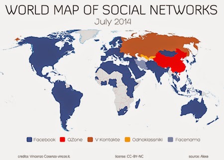 The Presurfer: World Map Of Social Networks