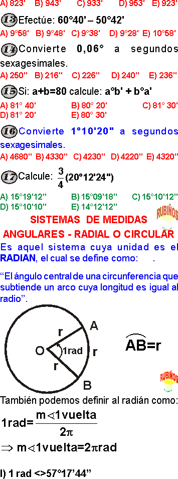 SISTEMAS DE MEDICIÓN ANGULAR EJERCICIOS RESUELTOS DE TRIGONOMETRÍA DE SECUNDARIA Y ...