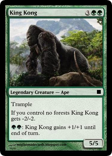Magic the Gathering fan-made cards: King Kong (King Kong movies)