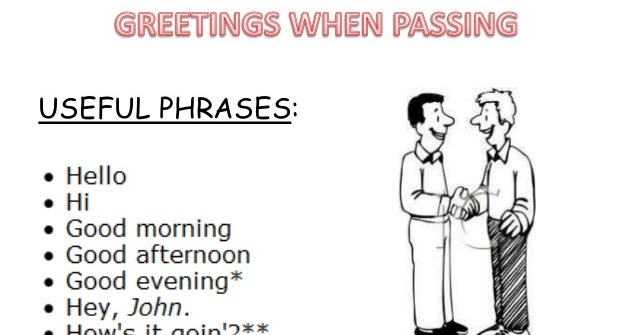 YON ENGLISH COM.: GREETING, PARTING EXPRESSIONS