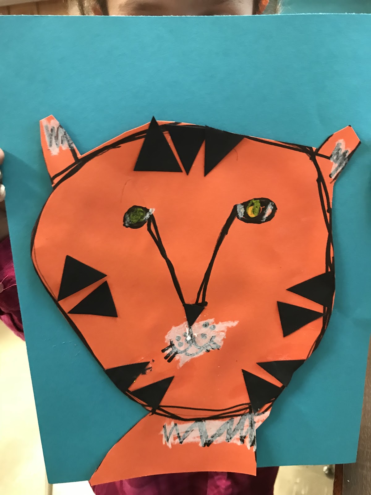 Elements of the Art Room: Kindergarten Tiger Collage