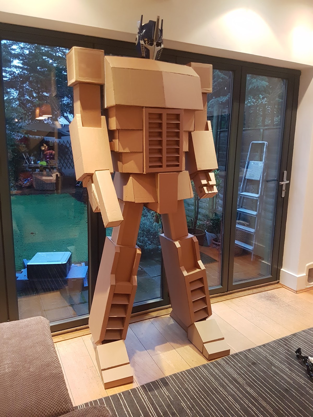 How to create a cardboard Optimus Prime