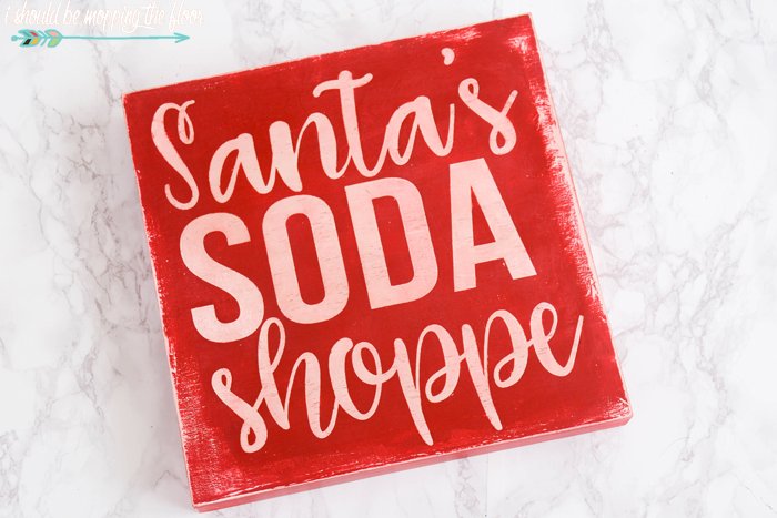 DIY Soda Shoppe Sign and Holiday Beverage Bar | i should be mopping the ...