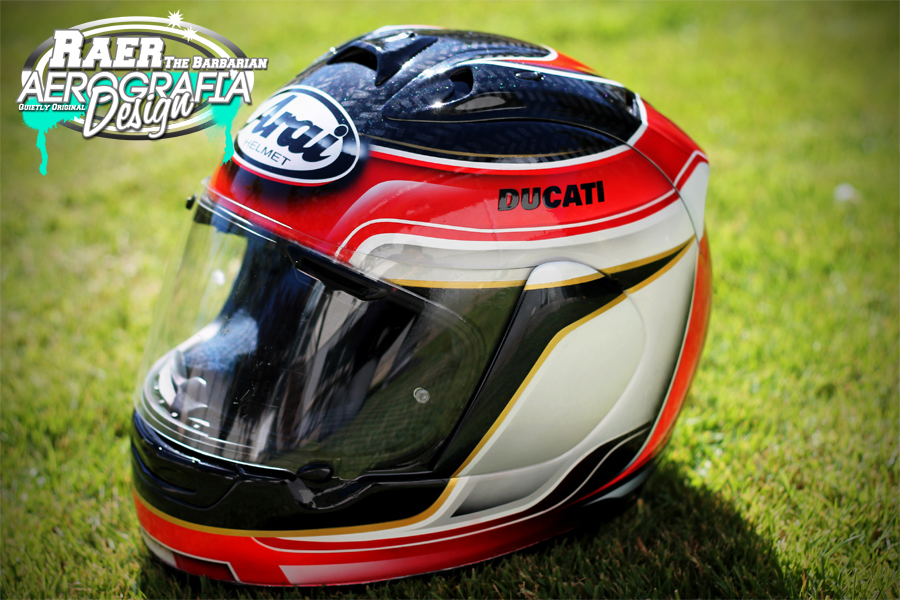Racing Helmets Garage: Arai Corsair "Ducati Corse" by RAER The Barbarian