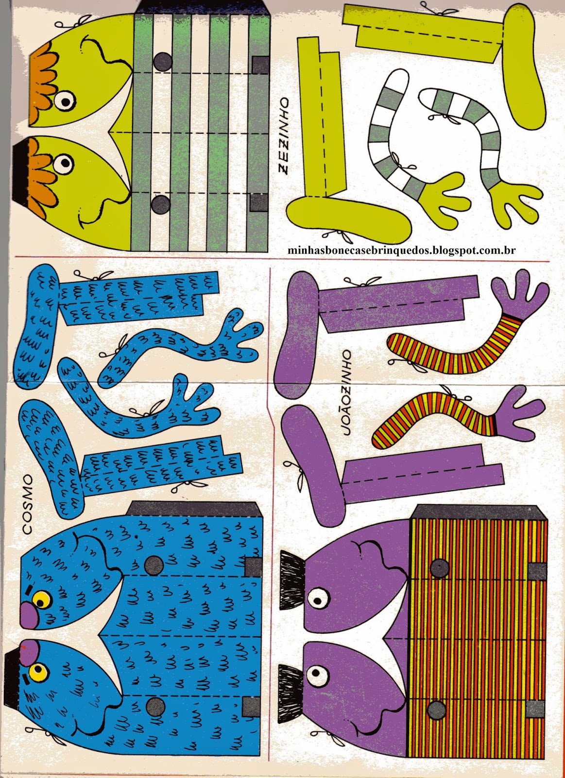 Bonecas e Brinquedos Anos 1960 e 1970: Vila Sésamo