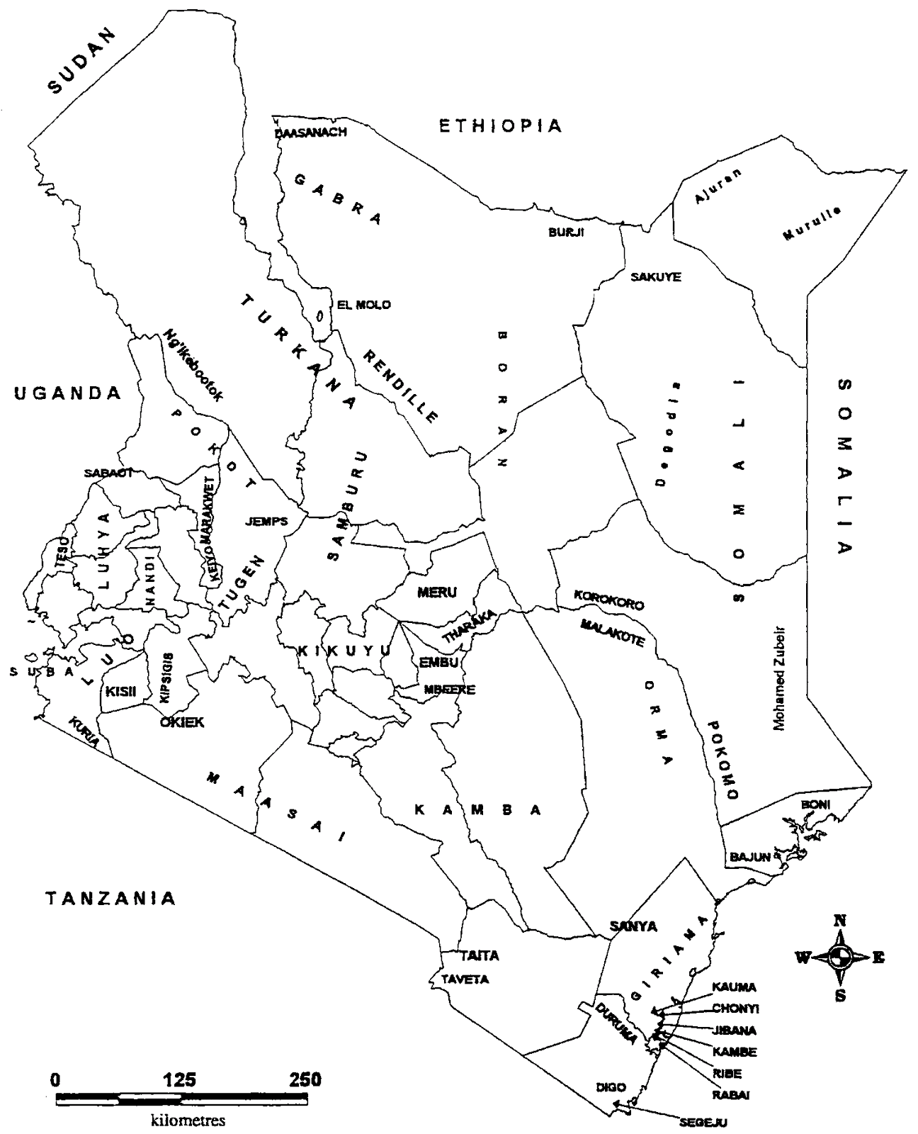 MURULE ONLINE....: KENYA ETHNIC & TRIBAL MAPS : 1959