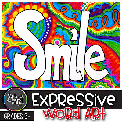 Expressive Word Art (3rd) | Art with Mrs. Nguyen