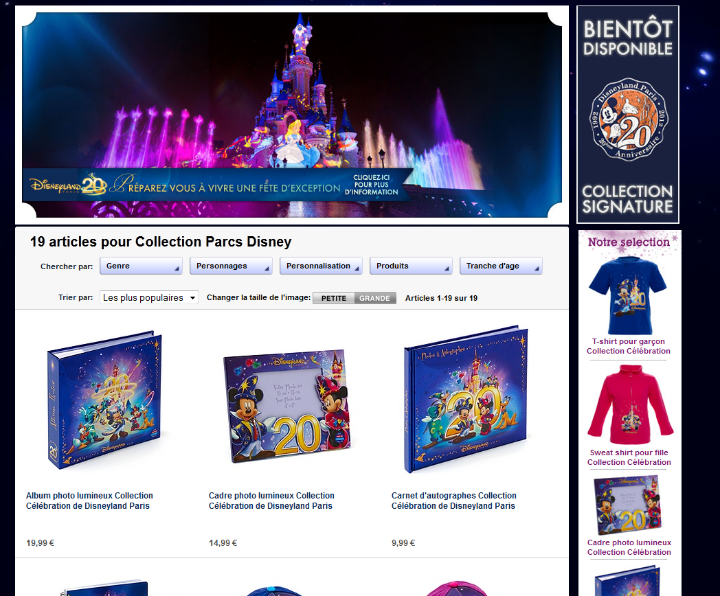 Disney Showcase Key: Une partie des Produits des 20 ans diponible sur ...
