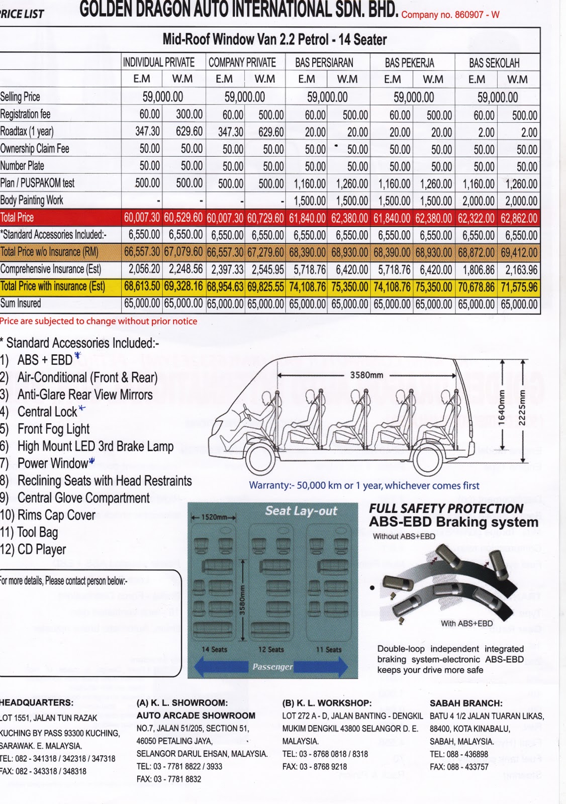 New Van Bus & Rebuilt Truck: RK/GOLDEN DRAGON MINI COMMUTER VAN/GOLDEN ...