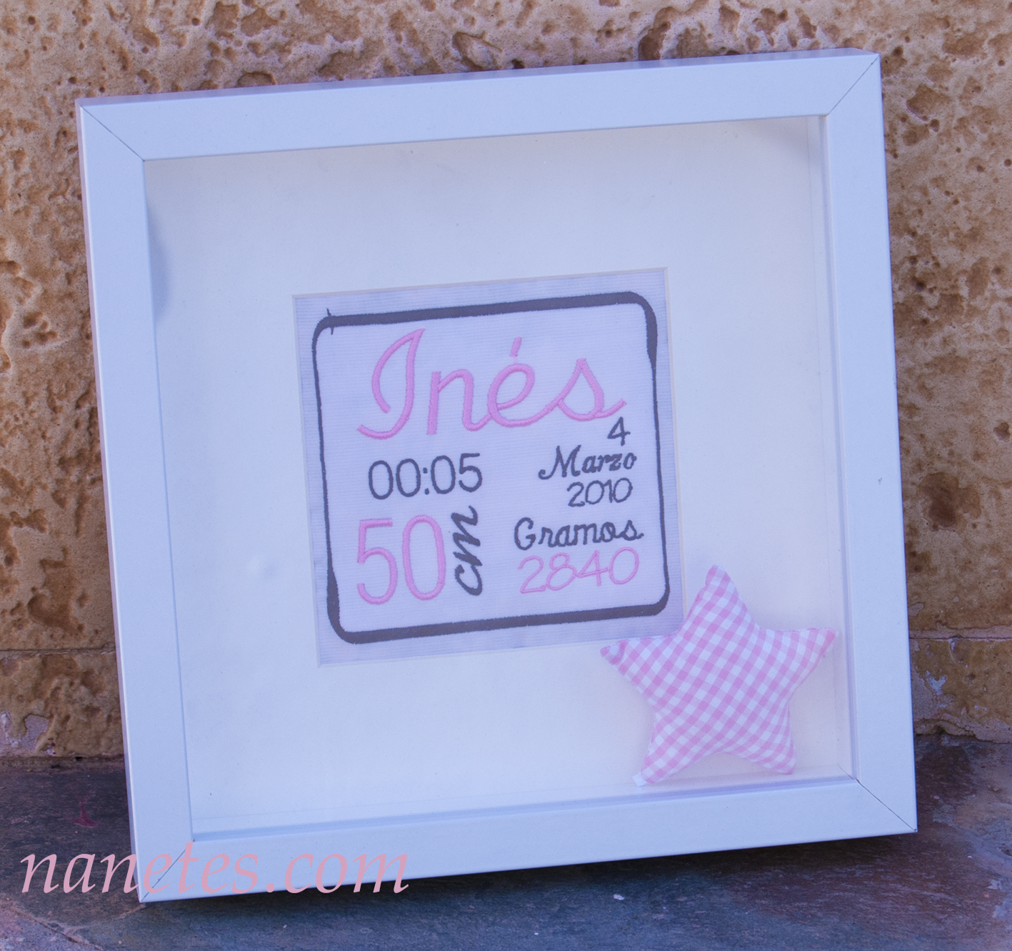 Nanetes: CUADRO BORDADO DE NACIMIENTO