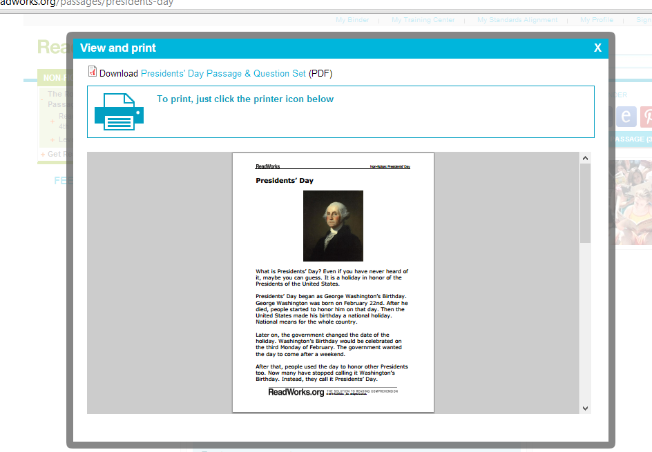 President's Day Lesson Plans