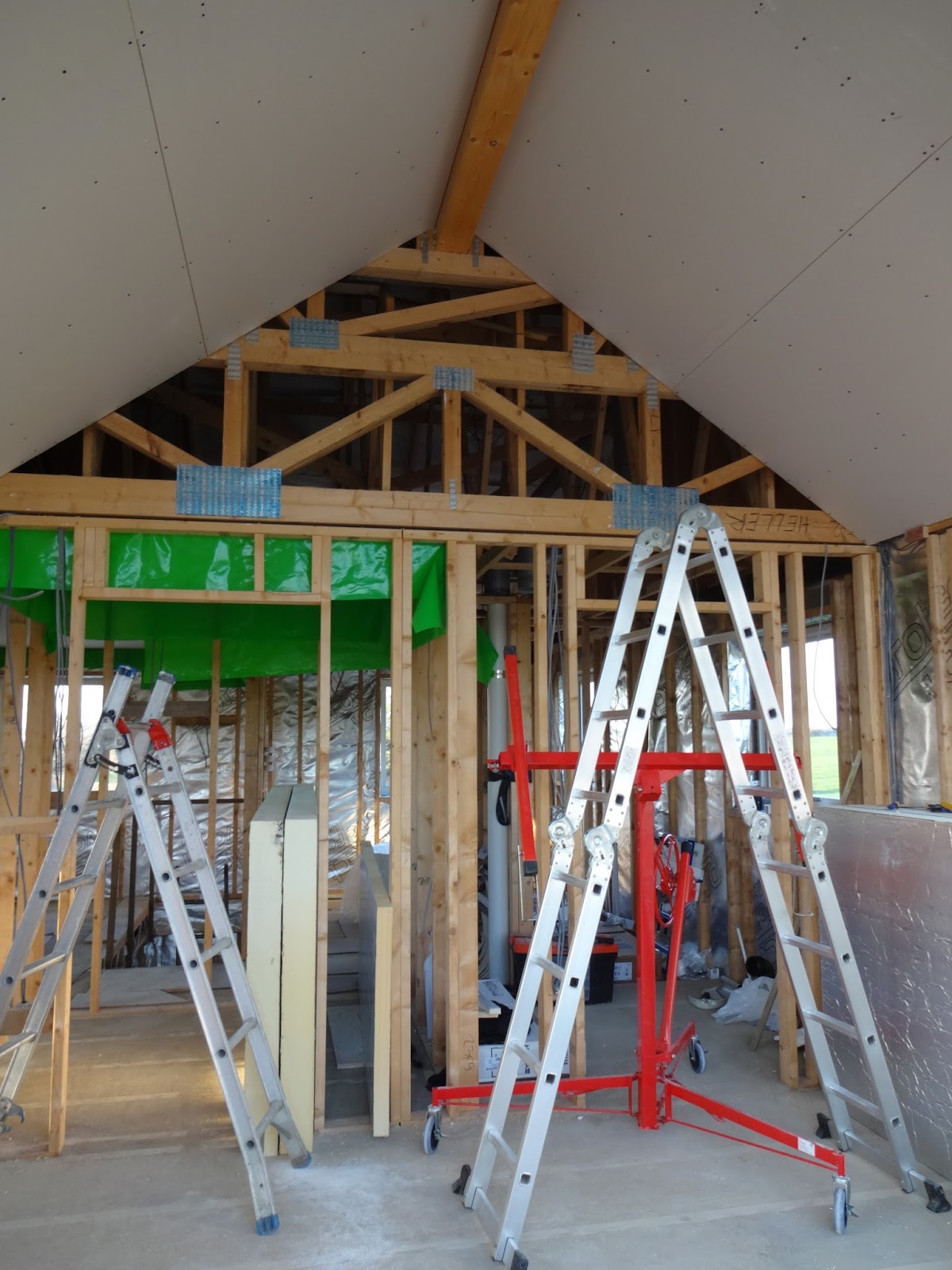 V&A's Home Build: Boarding: Ceilings - First floor vaulted