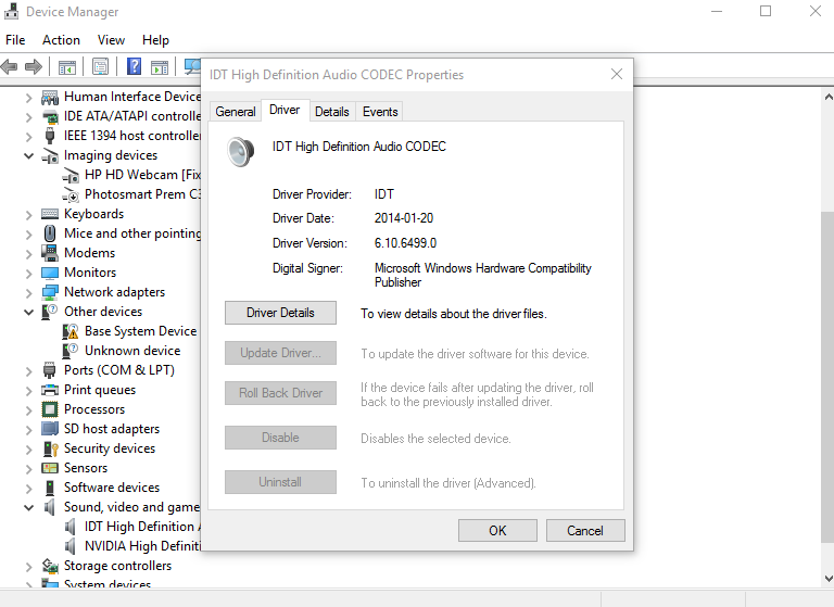 8570w blog: HP EliteBook 8570w の IDT High Definition Audio Codec ドライバーを更新する