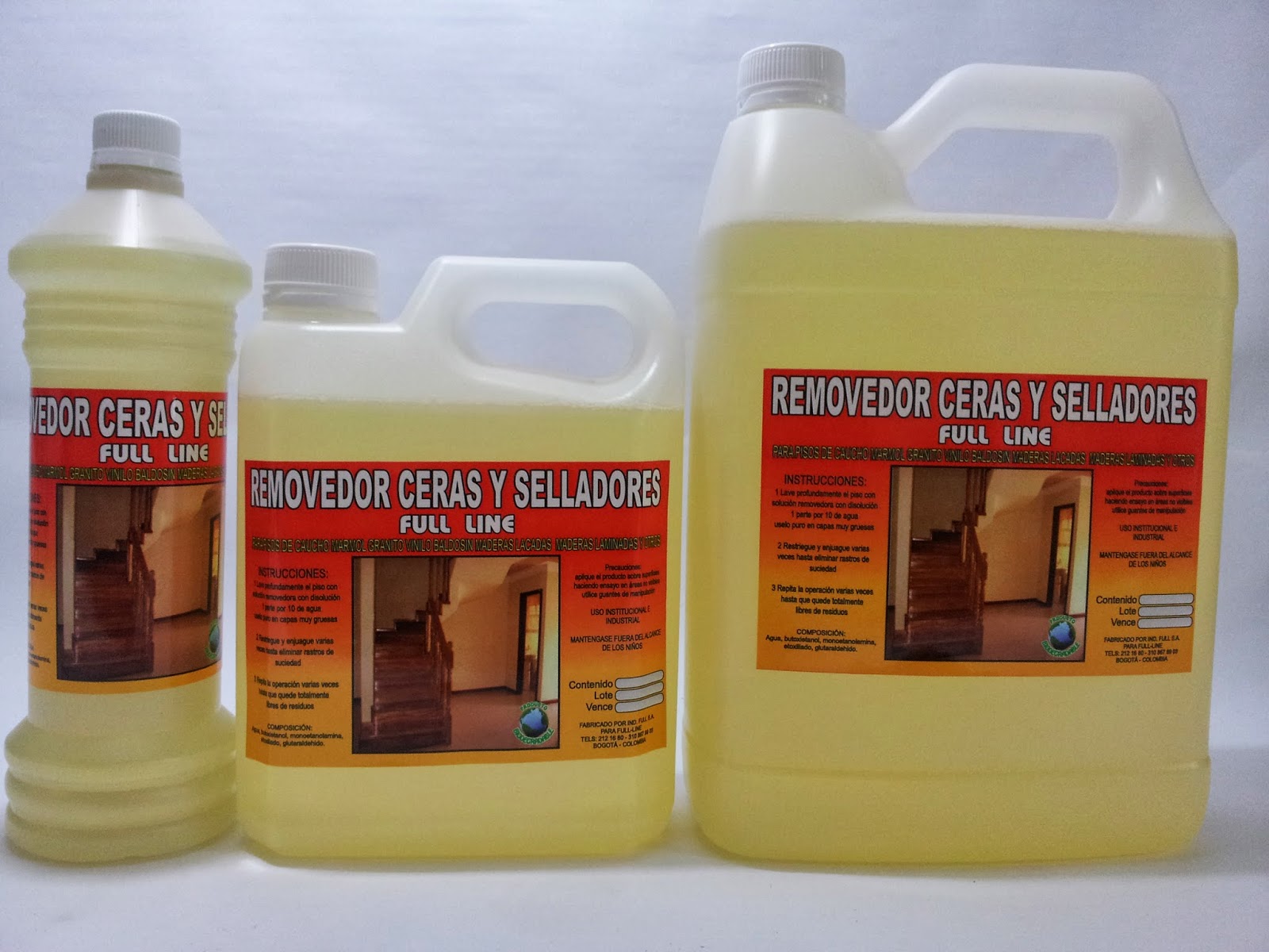 Cera autobrillante,selladores y shampoo, varsol, línea institucional