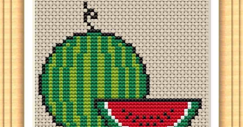WATERMELON, FREE AND EASY PRINTABLE CROSS STITCH PATTERN | Free cross ...