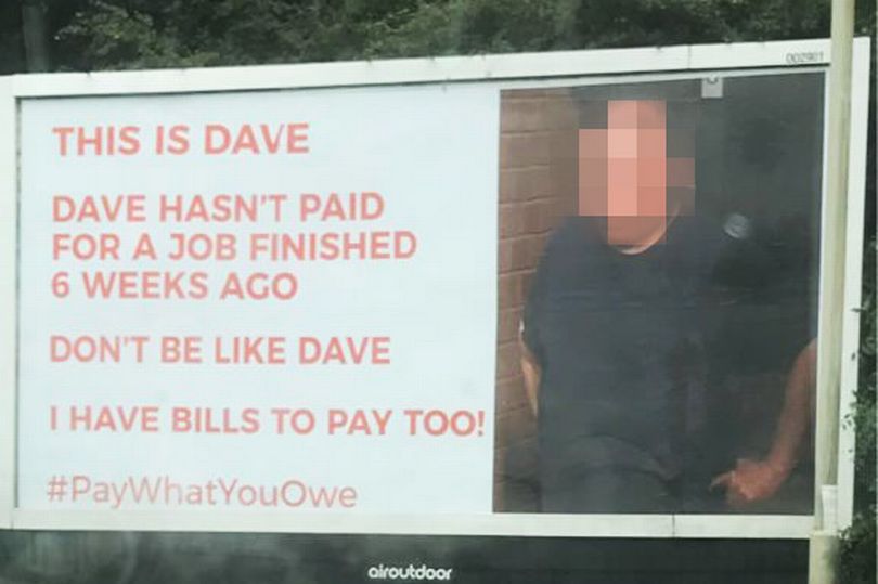 'Don't be like Dave': Contractor uses billboard to publicly name and ...