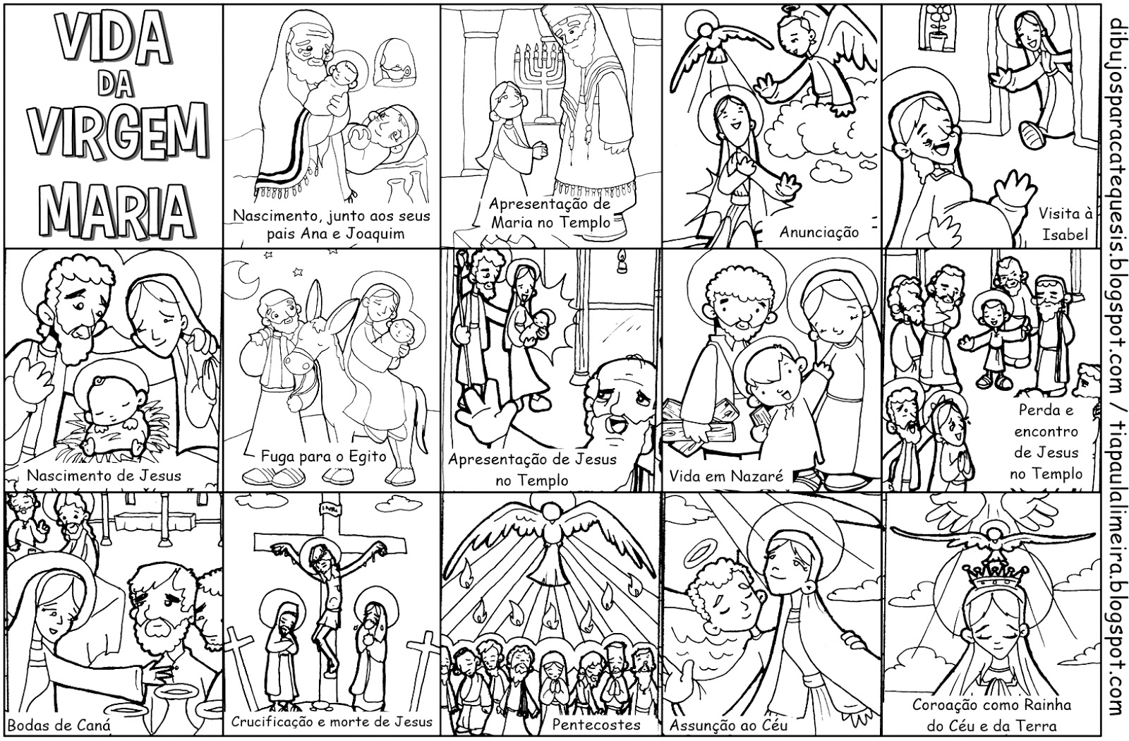 Desenhos De Maria Para Colorir - RETOEDU