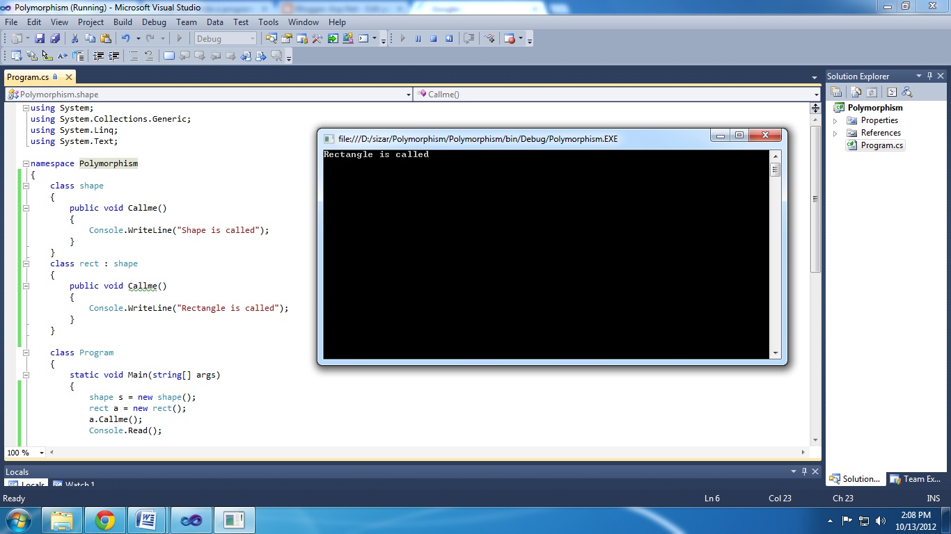 Write A Program In C To Create A Base Class Shape And Derived Classes I E Rectangle Circle