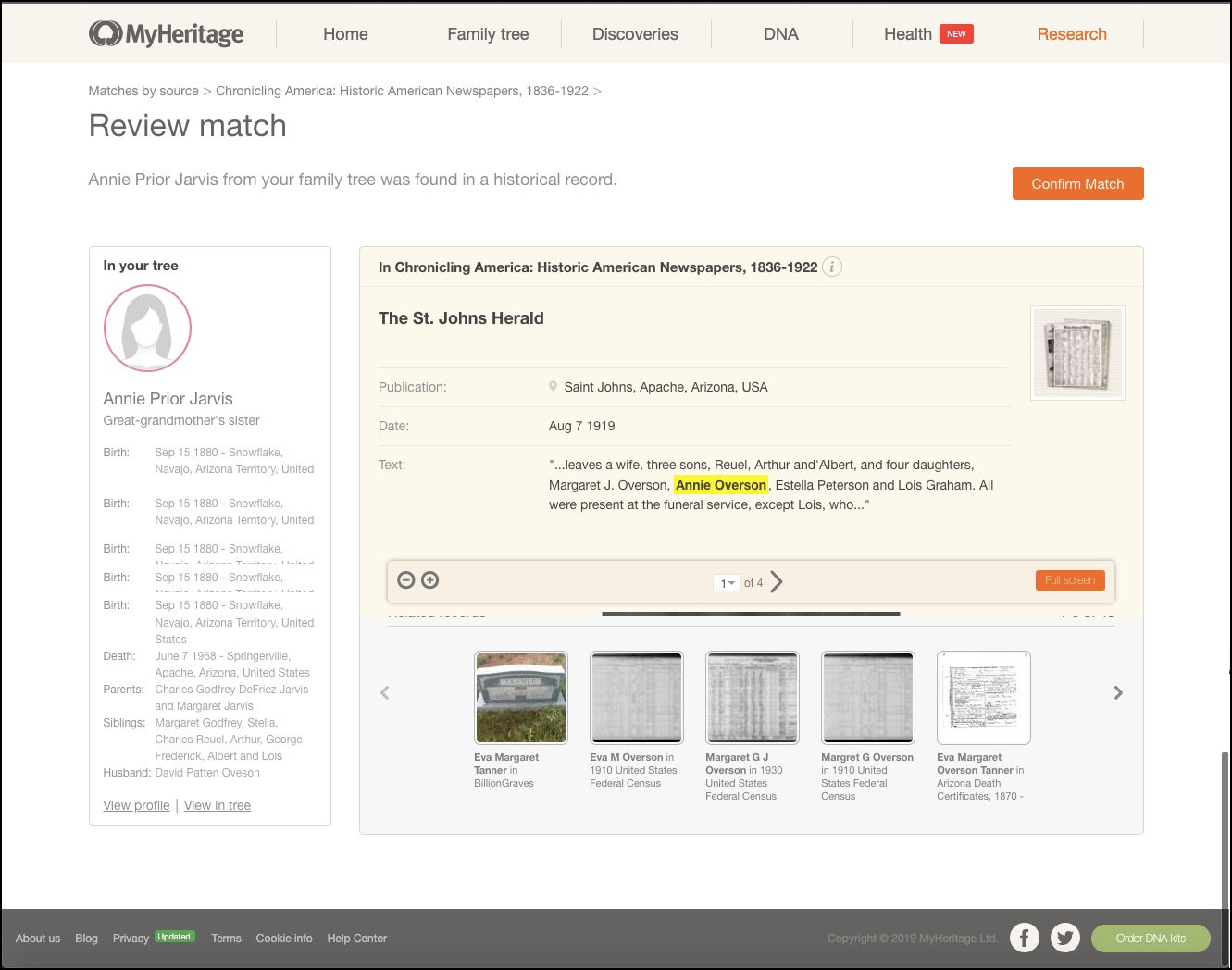 Genealogy's Star: Understanding MyHeritage's Record Matching Technology