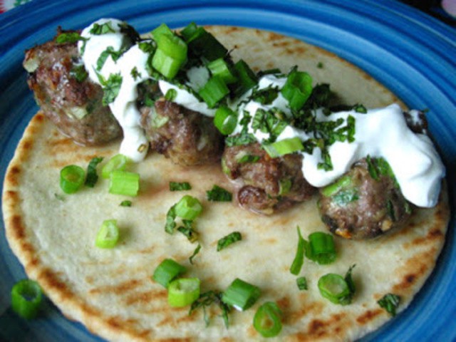 Lamb Meatball Gyros With Yogurt and Mint - Real Simple Mag Recipe ...
