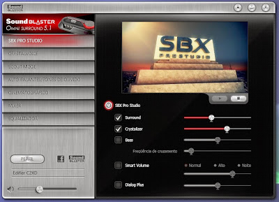 Painel de controle do Creative Sound Blaster Omni Surround 5.1 » Rk Blog