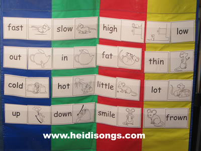 The Opposites Rhyming Song Picture book and Learning Center!