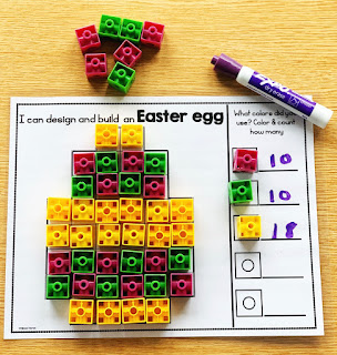Ms. Moran's Kindergarten: Easter Fine Motor Snap Cube Activities