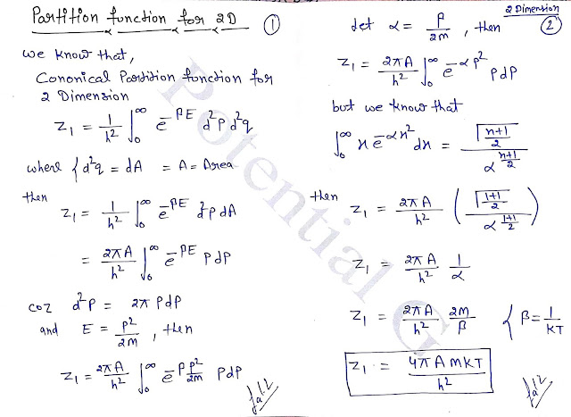 Partition Function for N Distinguishable Particle in Two Dimension ...