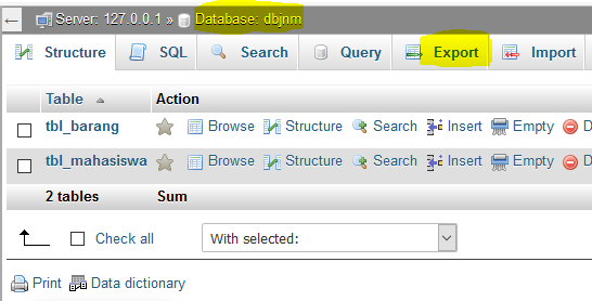 Cara Backup, Export, Import Database MySQL | ilmu informasi