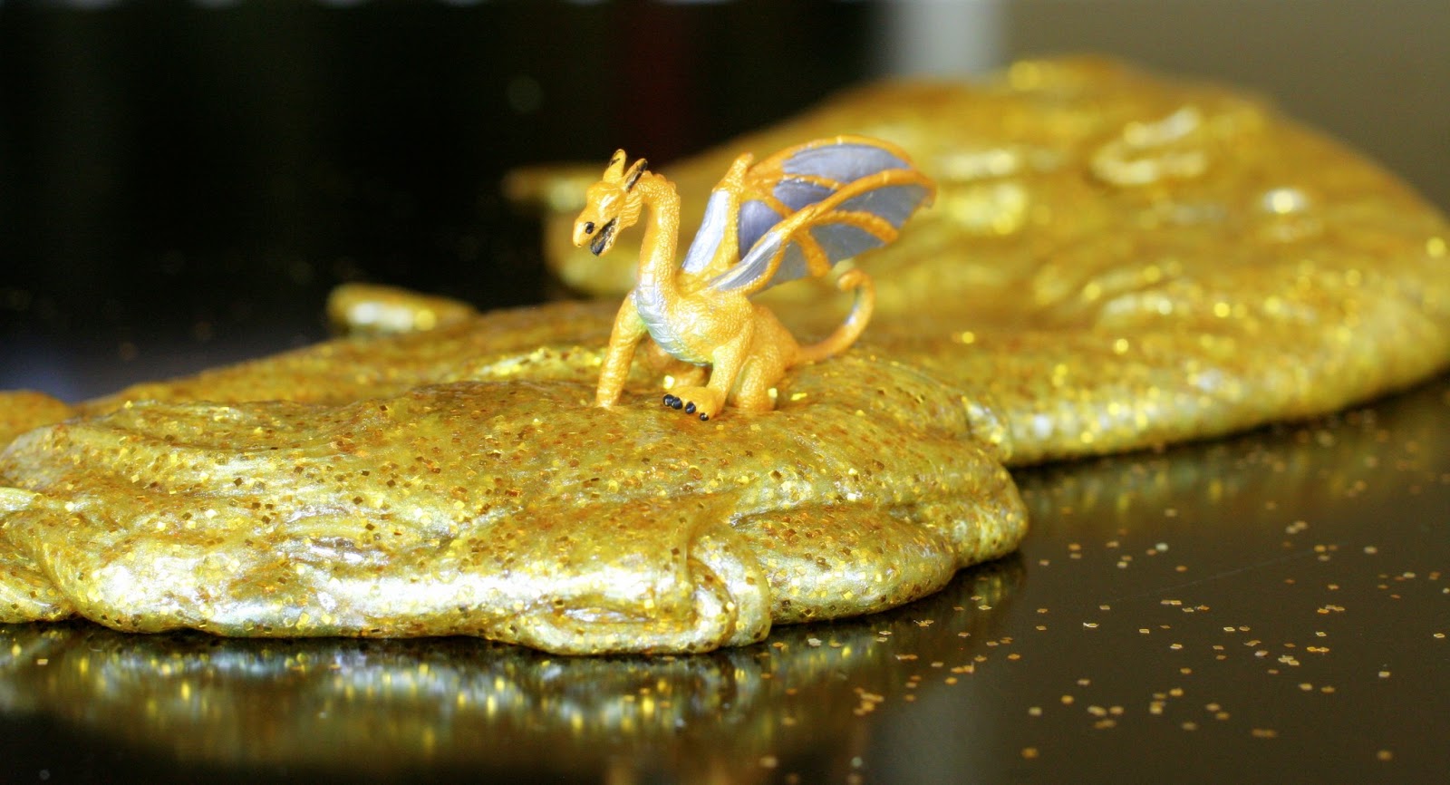 Golden Glitter Slime