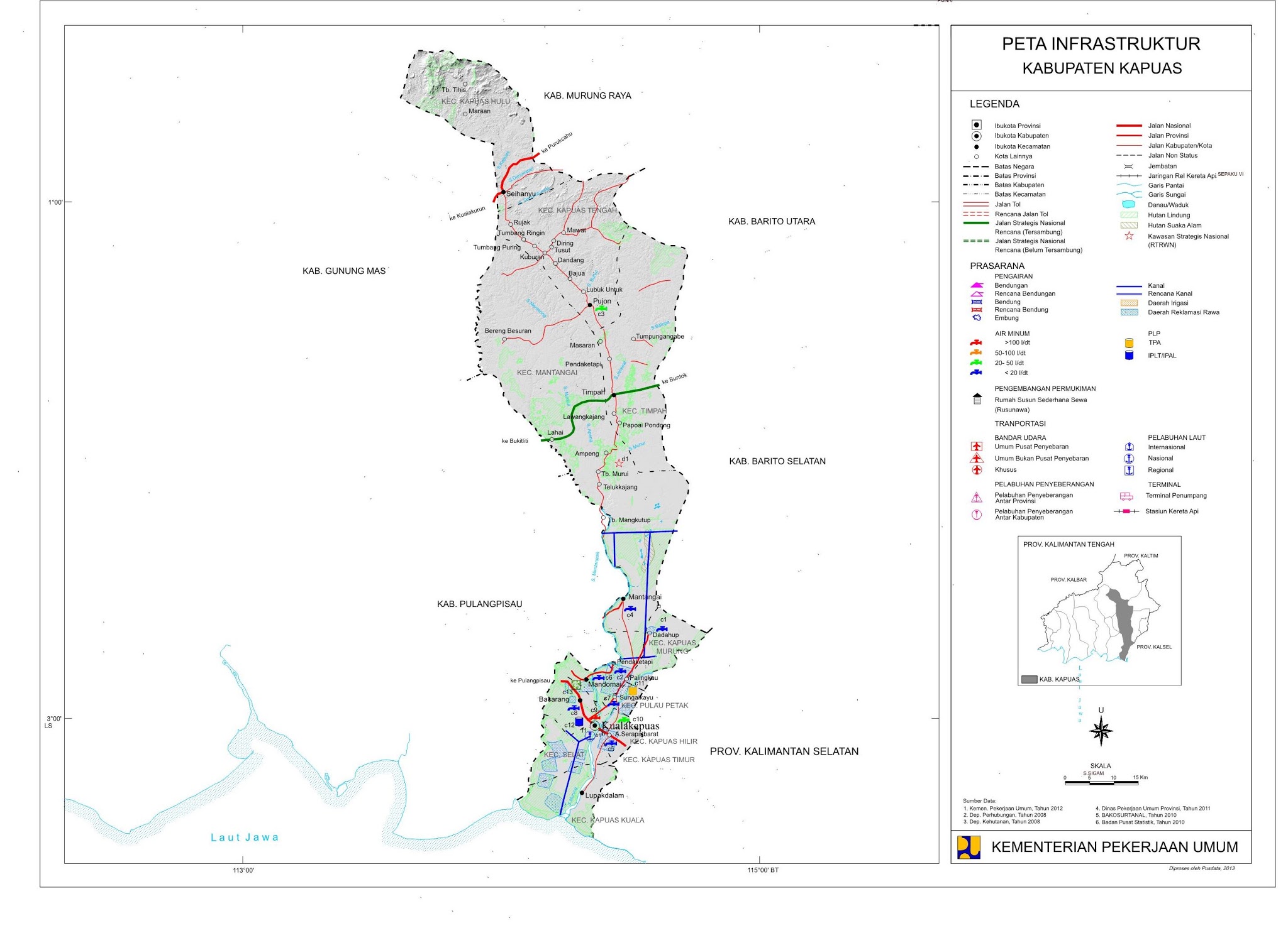 Peta Kabupaten Kapuas