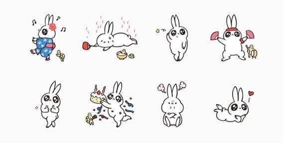 LINE Stickers Community: Free line stickers from Japan-USAGITAN Summer!!