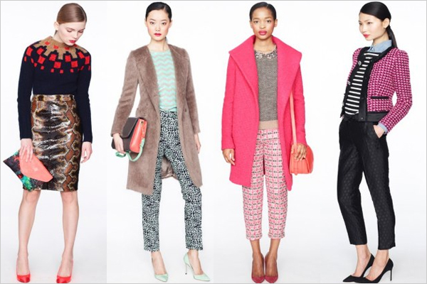 J Crew Fall 2012 lookbook featuring shoes collaboration with Manolo Blahnik